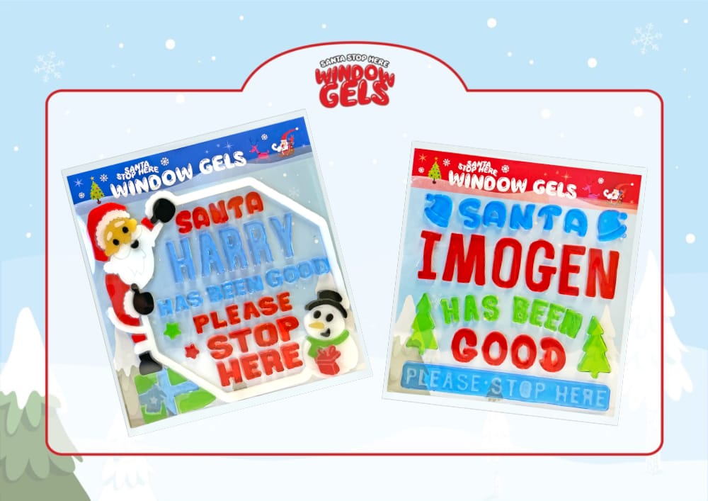 Santa Stop Here Window Gels - History & Heraldry Group